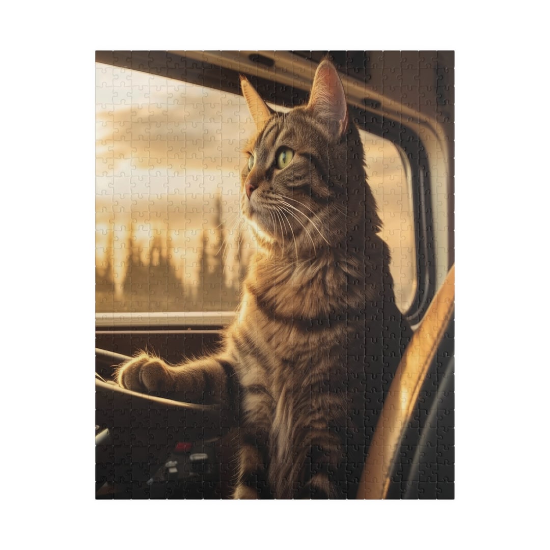 Cat Jigsaw Puzzle 500 or 1014-pieces Cat Puzzle, Puzzle Gift, Cat Lover ...