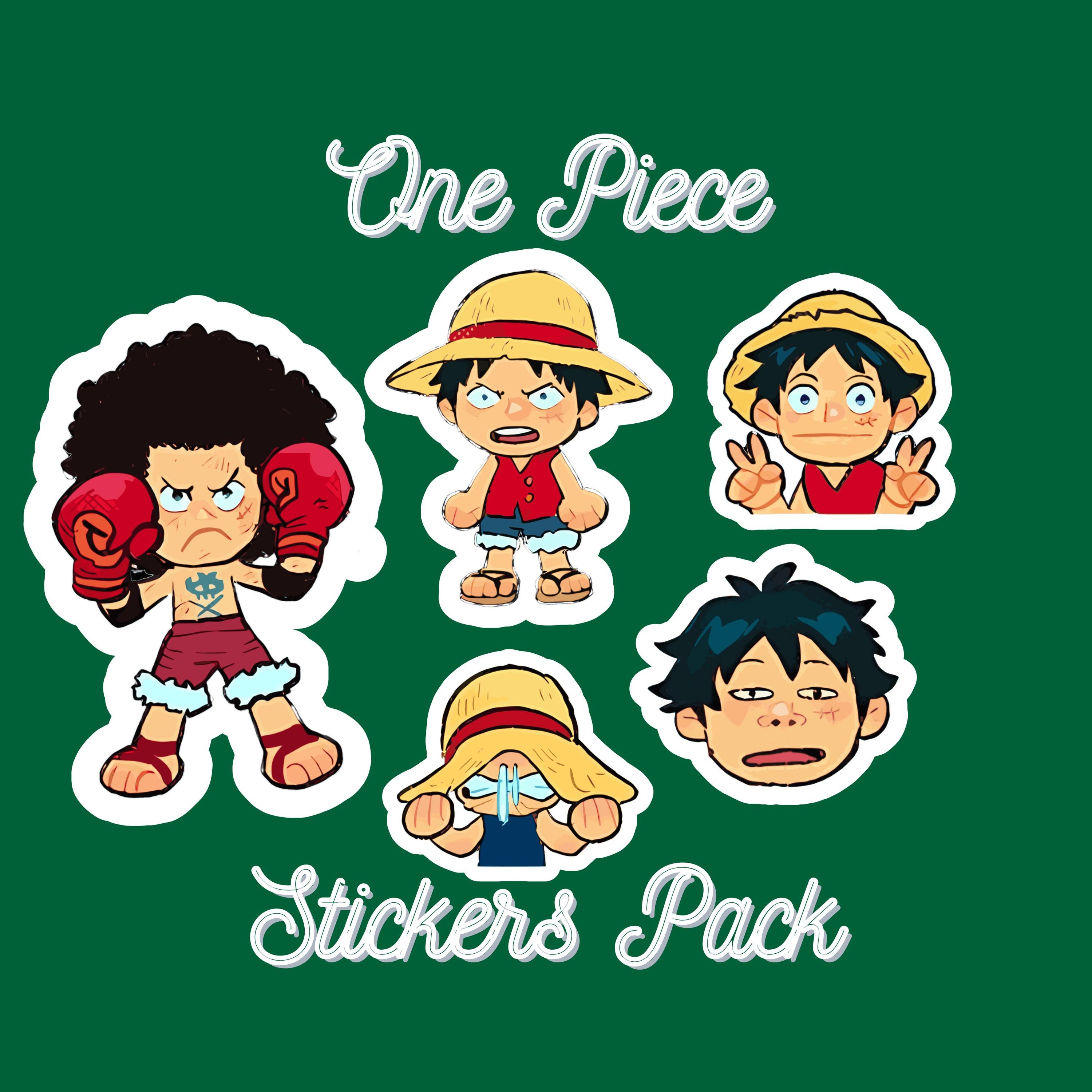 Straw Hat Stickers Pack, Cute Luffy Stickers One Piece Stickers ...