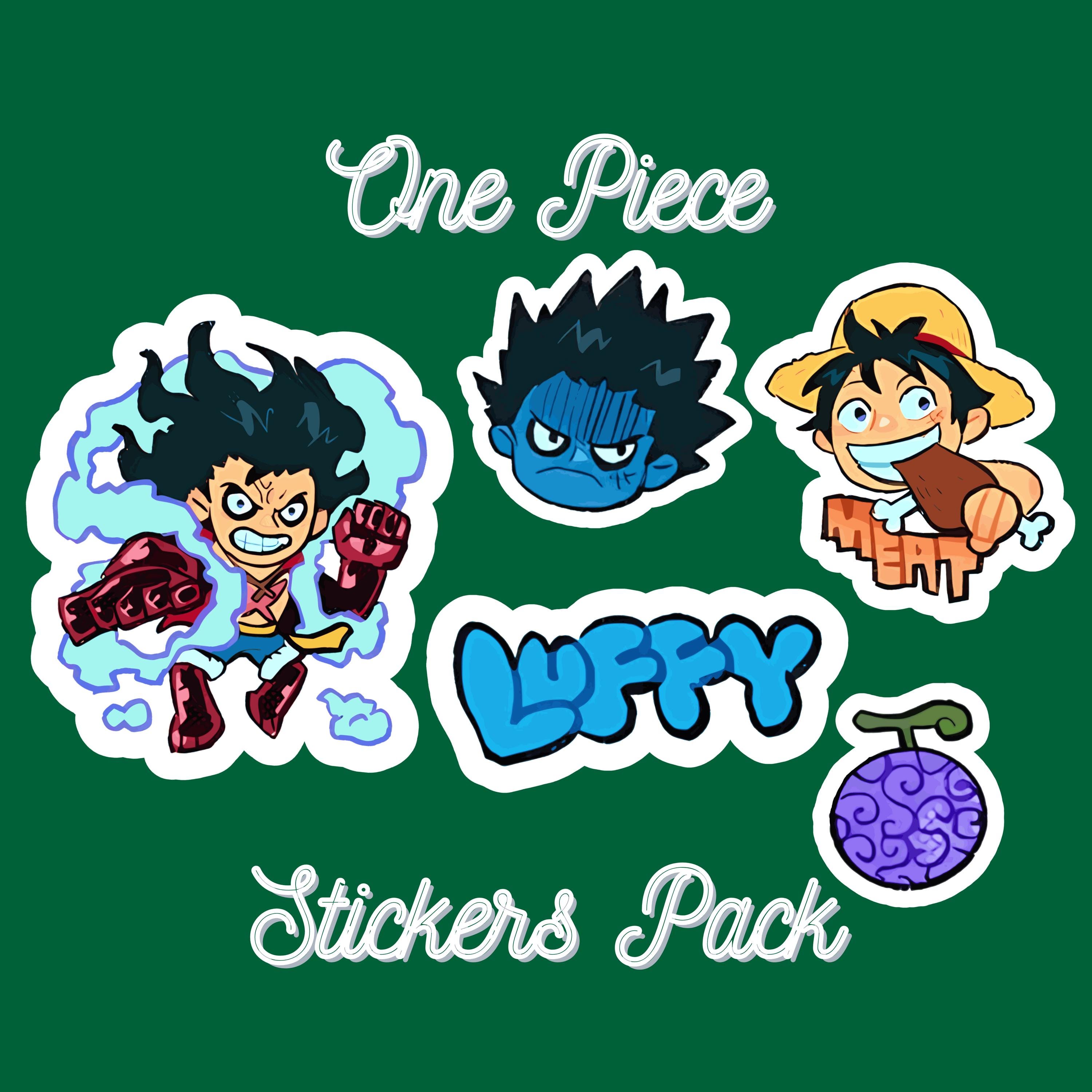 Straw Hat Stickers Pack, Cute Luffy Stickers One Piece Stickers ...