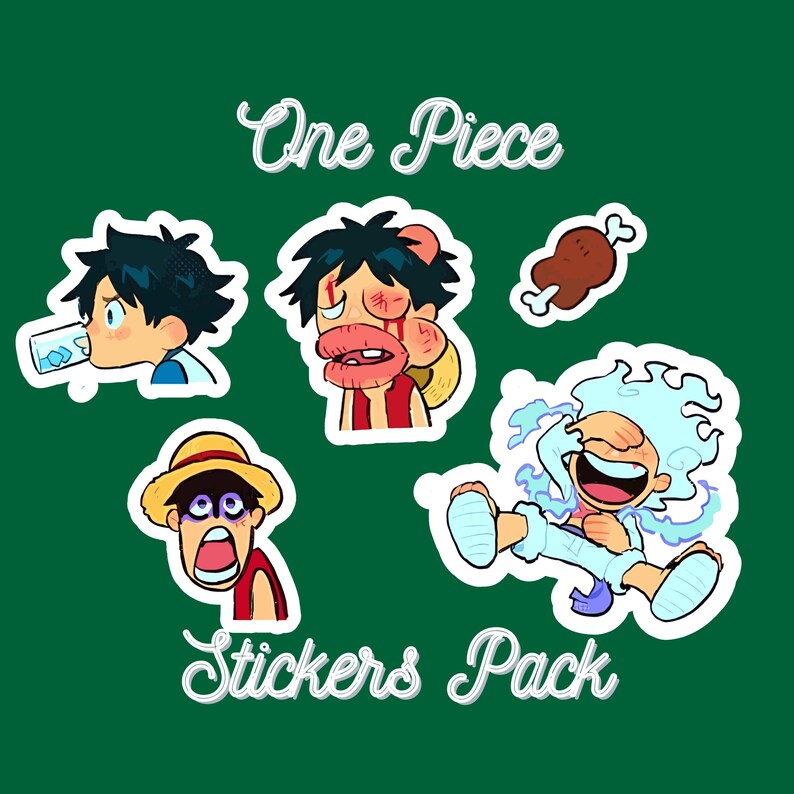 Straw Hat Stickers Pack, Cute Luffy Stickers One Piece Stickers ...