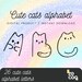 Cute Cats ABC Alphabet, Abc Alphabet, Cat Font Svg, Svg Alphabet ...