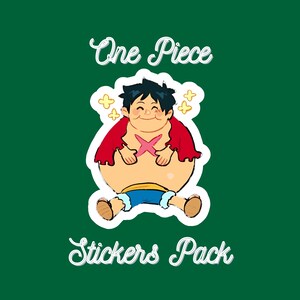 Straw Hat Stickers Pack, Cute Luffy Stickers One Piece Stickers ...