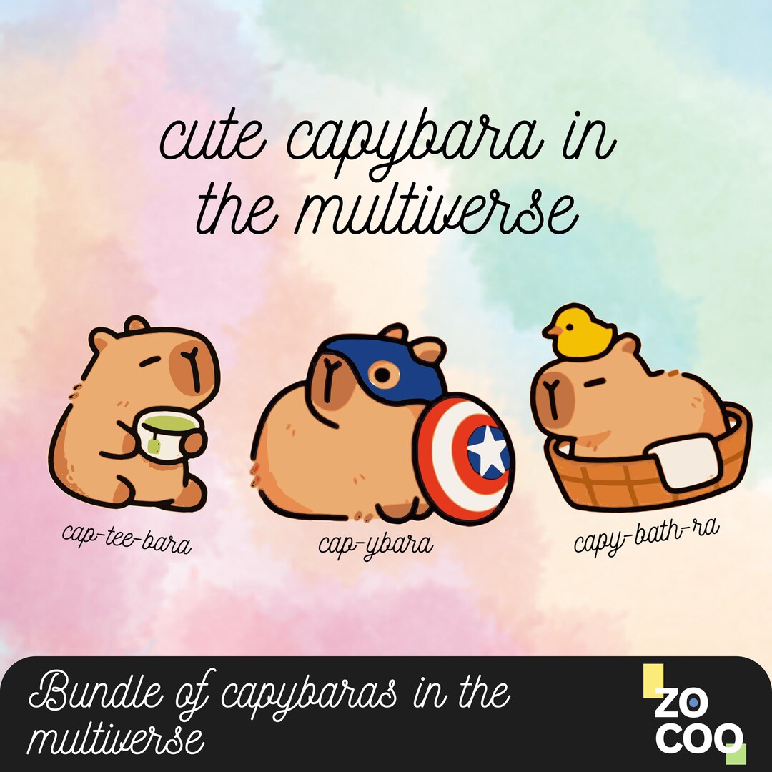 Custom Capybara Sticker Set Perfect for Luggage and Digital Planners ...