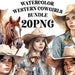 COWGIRL CLIPART Bundle 20x Png - Western Watercolor - Wild West ...