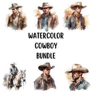 COWBOY CLIPART Bundle 21x Png - Western Watercolor - Wild West ...