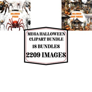 HALLOWEEN MEGA CLIPART Bundle 2209x Png Watercolor Fall Autumn ...