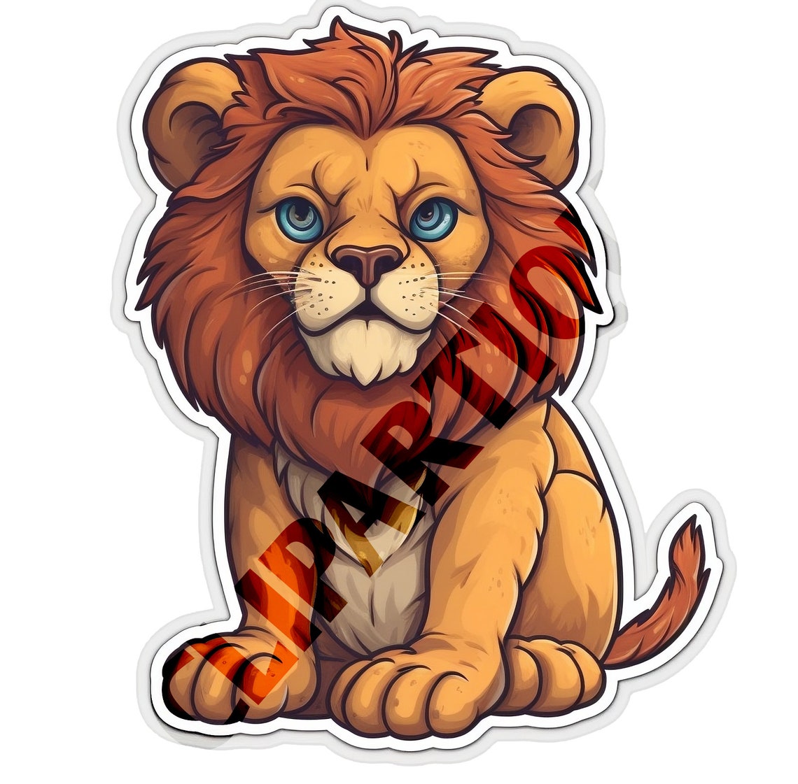 Lion Sticker 10x Variations Digital Download Transparent - Etsy