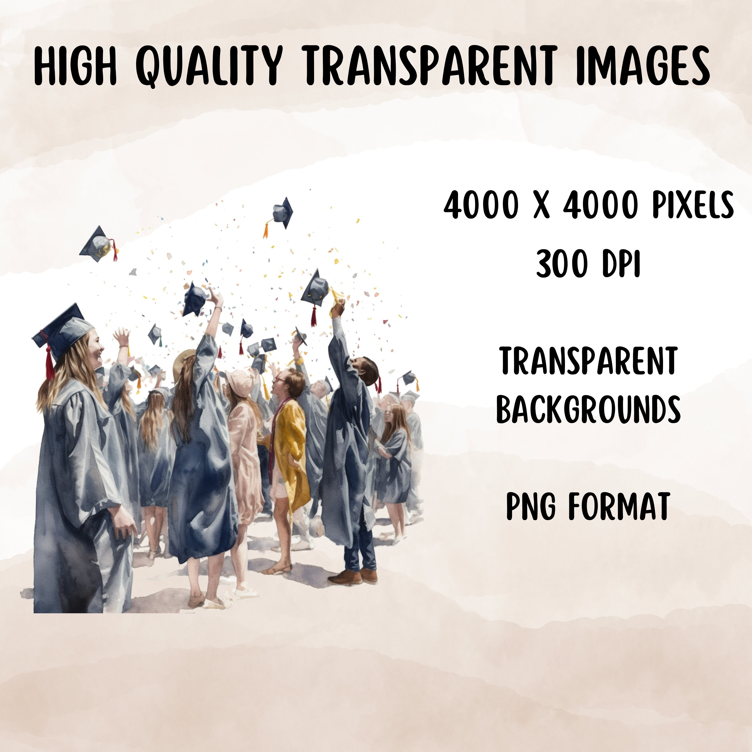 GRADUATION CELEBRATION CLIPART Bundle 23x Png Watercolor - Etsy