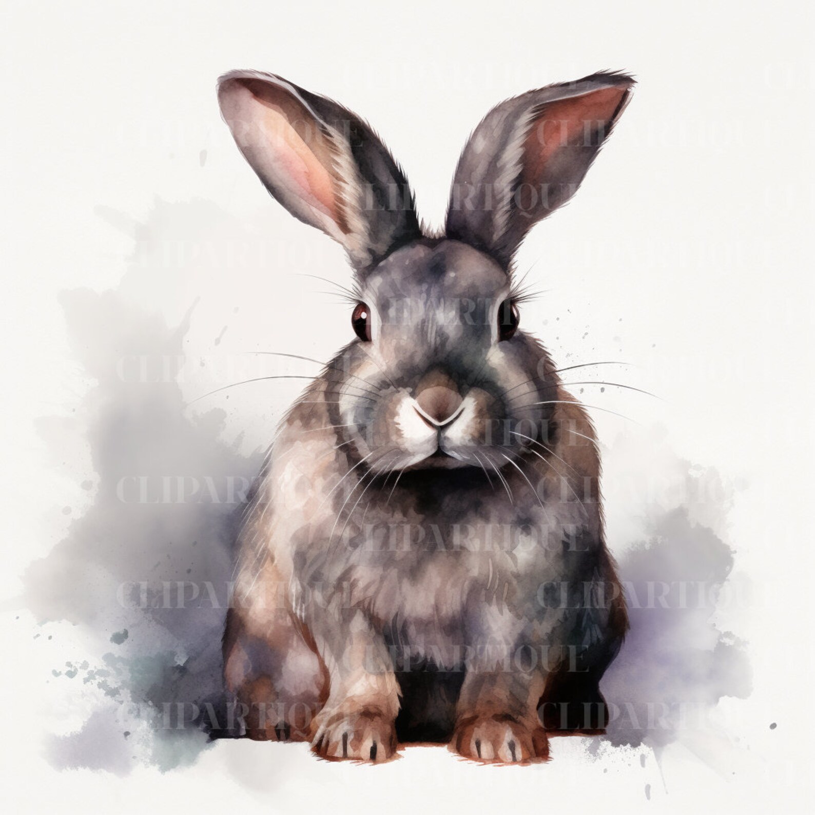 BUNNY PNG 12pc Water Color CLIPART Forest Animals Png - Etsy