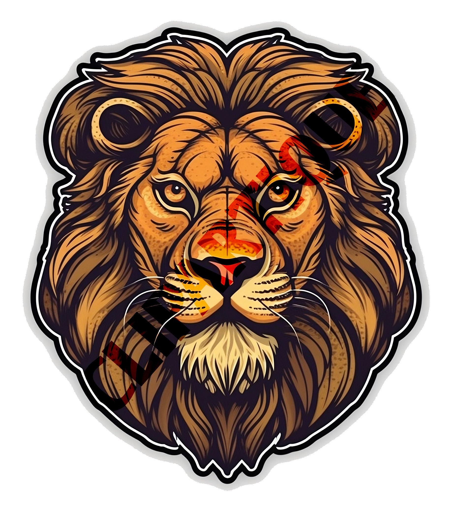 Lion Sticker 10x Variations Digital Download Transparent - Etsy