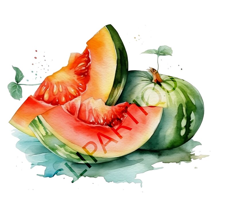 WATERMELON PNG Water Color CLIPART Summer Fruits Png - Etsy