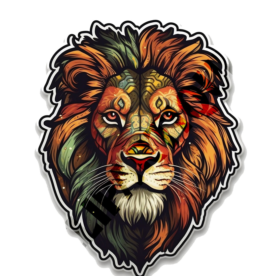 Lion Sticker, 10x Variations, Digital Download, Transparent PNG, Lion ...