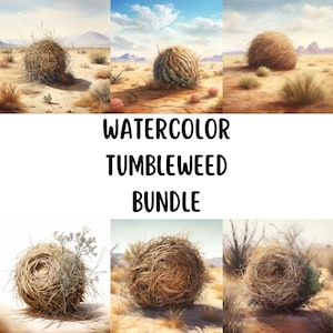 TUMBLEWEED WALL ART Bundle 19x Png - Western Watercolor - Wild West ...