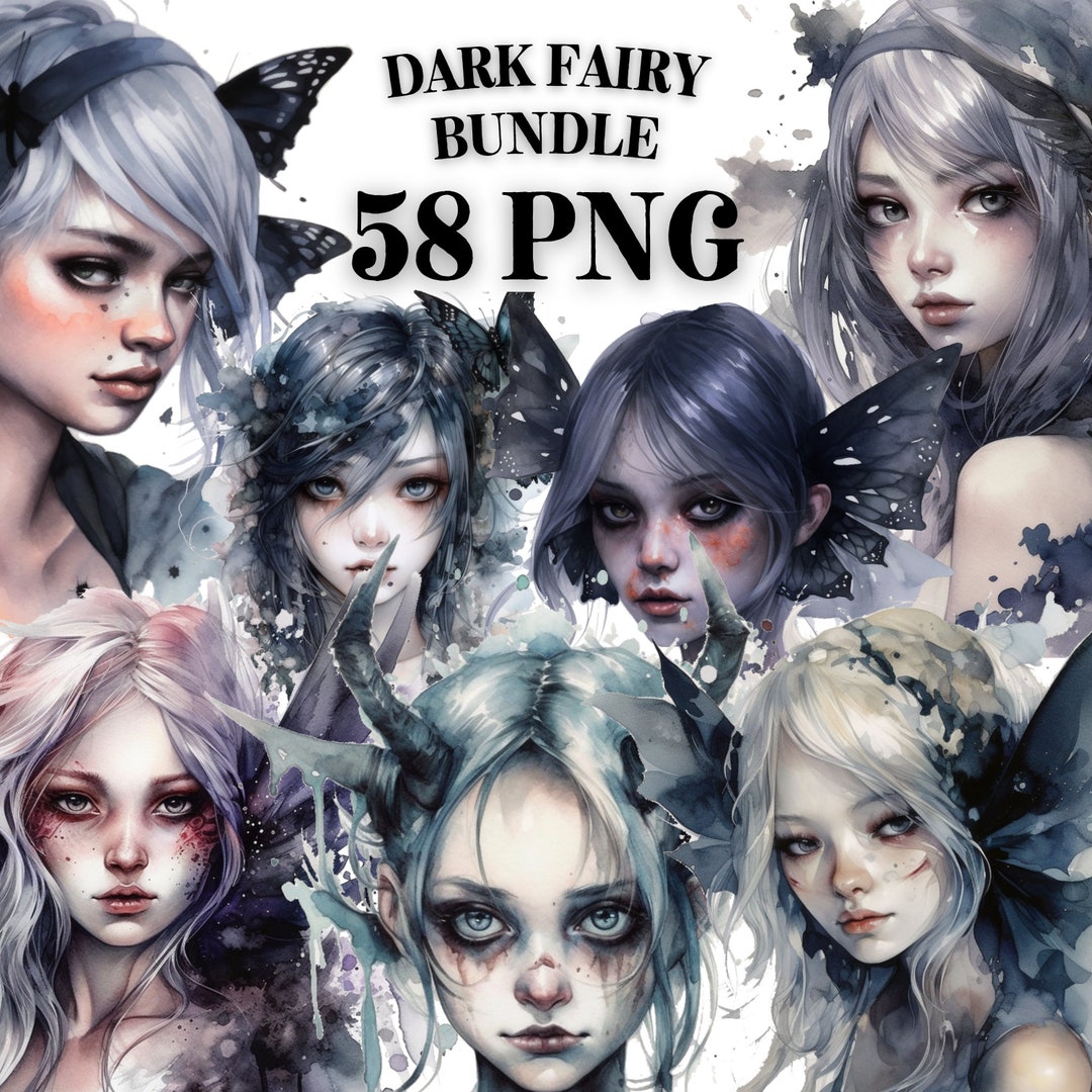 DARK FAIRY CLIPART Bundle 58x Png - Fantasy Magical Ethereal ...