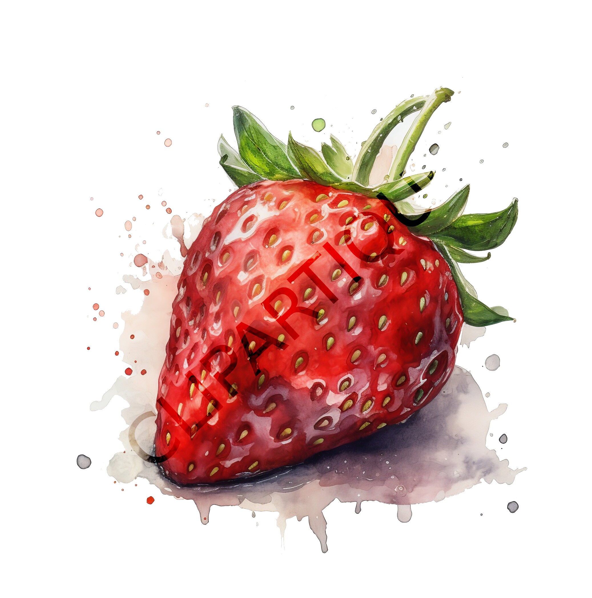 STRAWBERRY PNG Water Color CLIPART Summer Fruits Png - Etsy