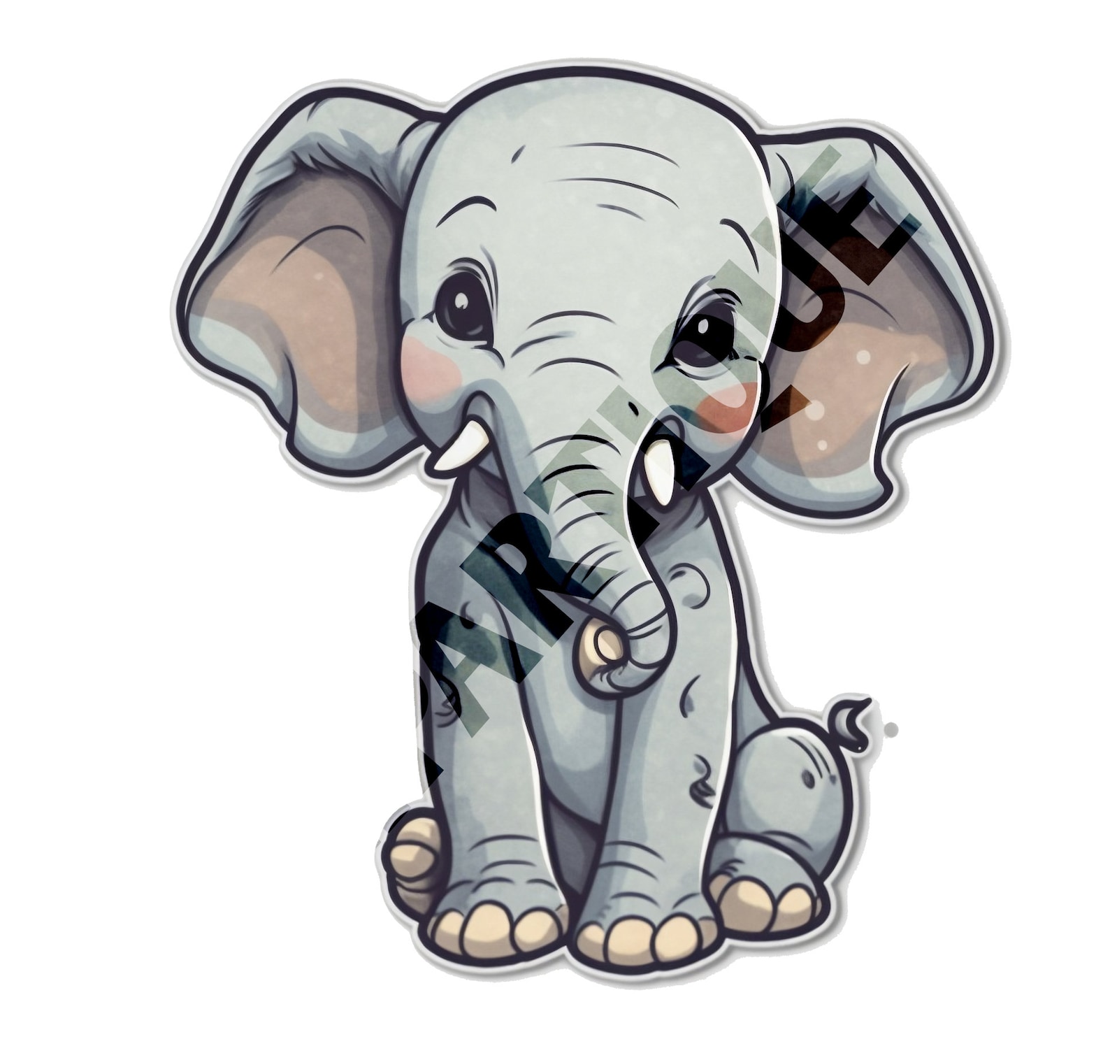 Elephant Sticker 10x Variations Digital Download - Etsy