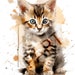 Watercolor Cats Clipart 12 Designs Digital Download - Etsy