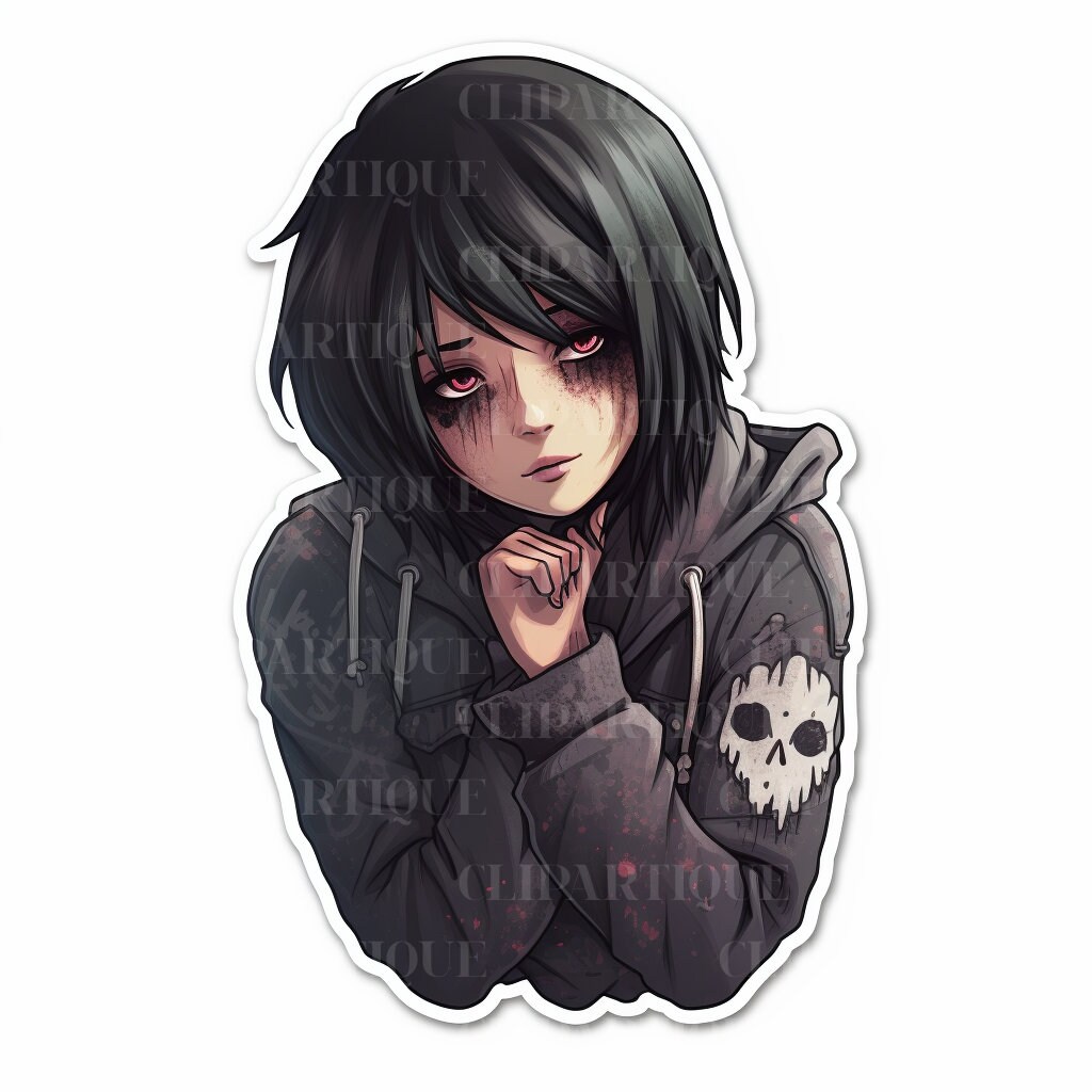 EMO STICKERS Png CLIPART Goth Punk Laptop Macbook Bottle - Etsy