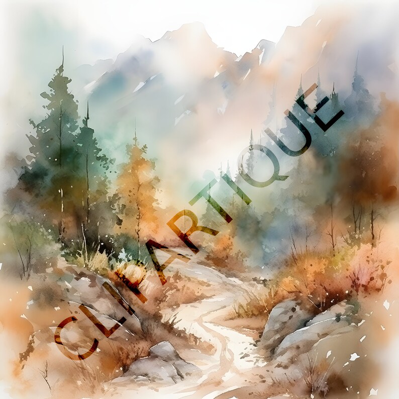 Misty Mountain Pathways Clipart 12 High Quality PNGS - Etsy
