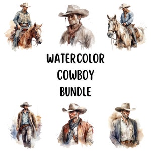 COWBOY CLIPART Bundle 21x Png - Western Watercolor - Wild West ...
