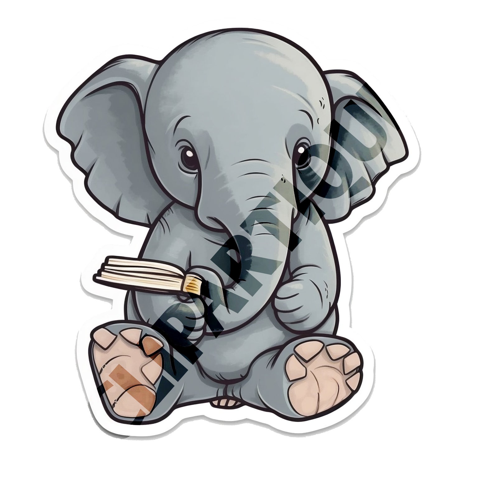 Elephant Sticker 10x Variations Digital Download - Etsy
