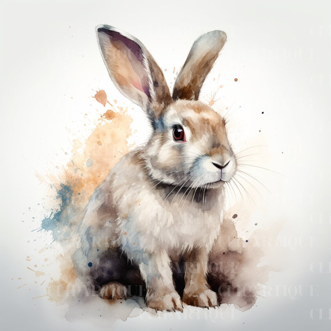 BUNNY PNG 12pc Water Color CLIPART Forest Animals Png - Etsy