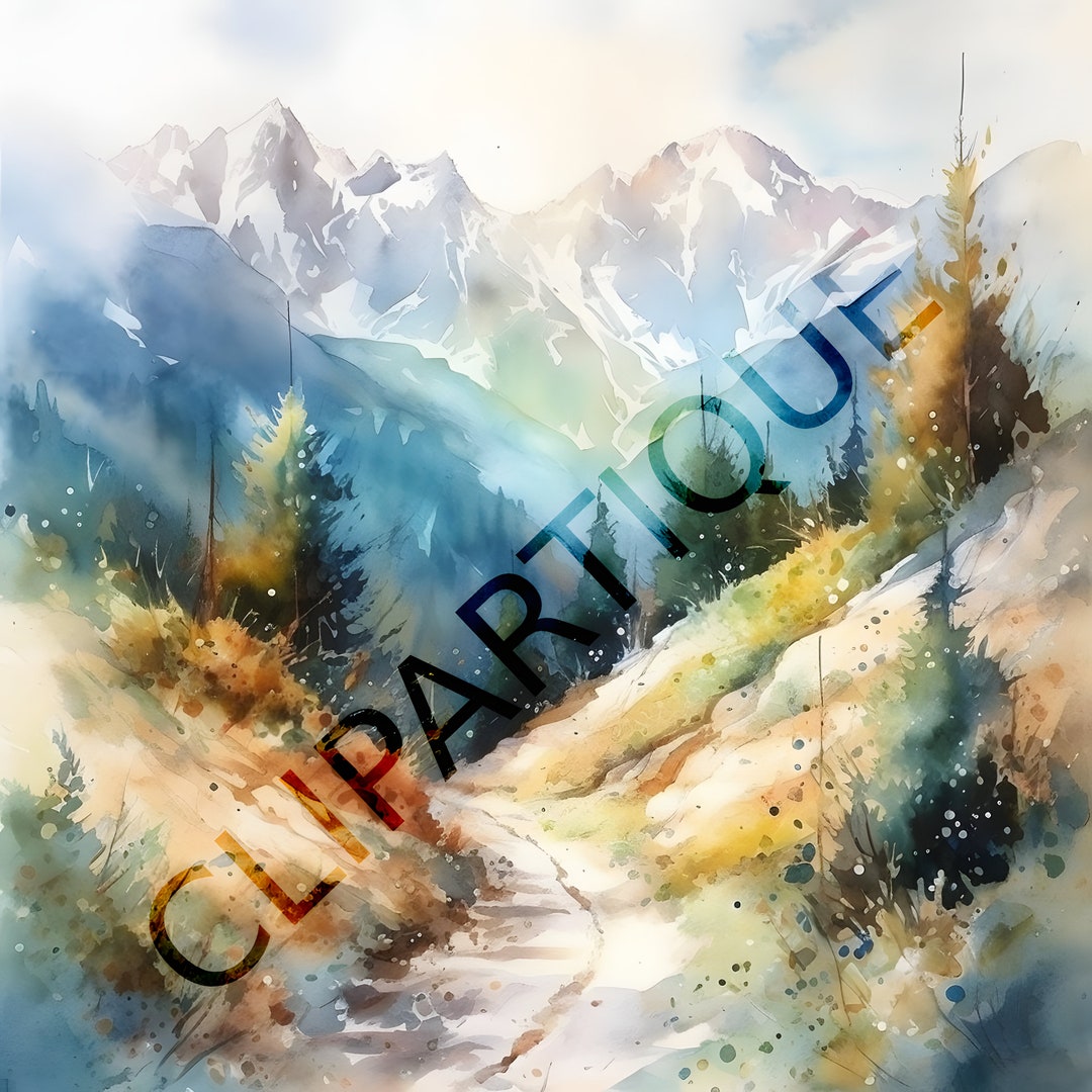 Misty Mountain Pathways Clipart - 12 High Quality PNGS - Instant ...