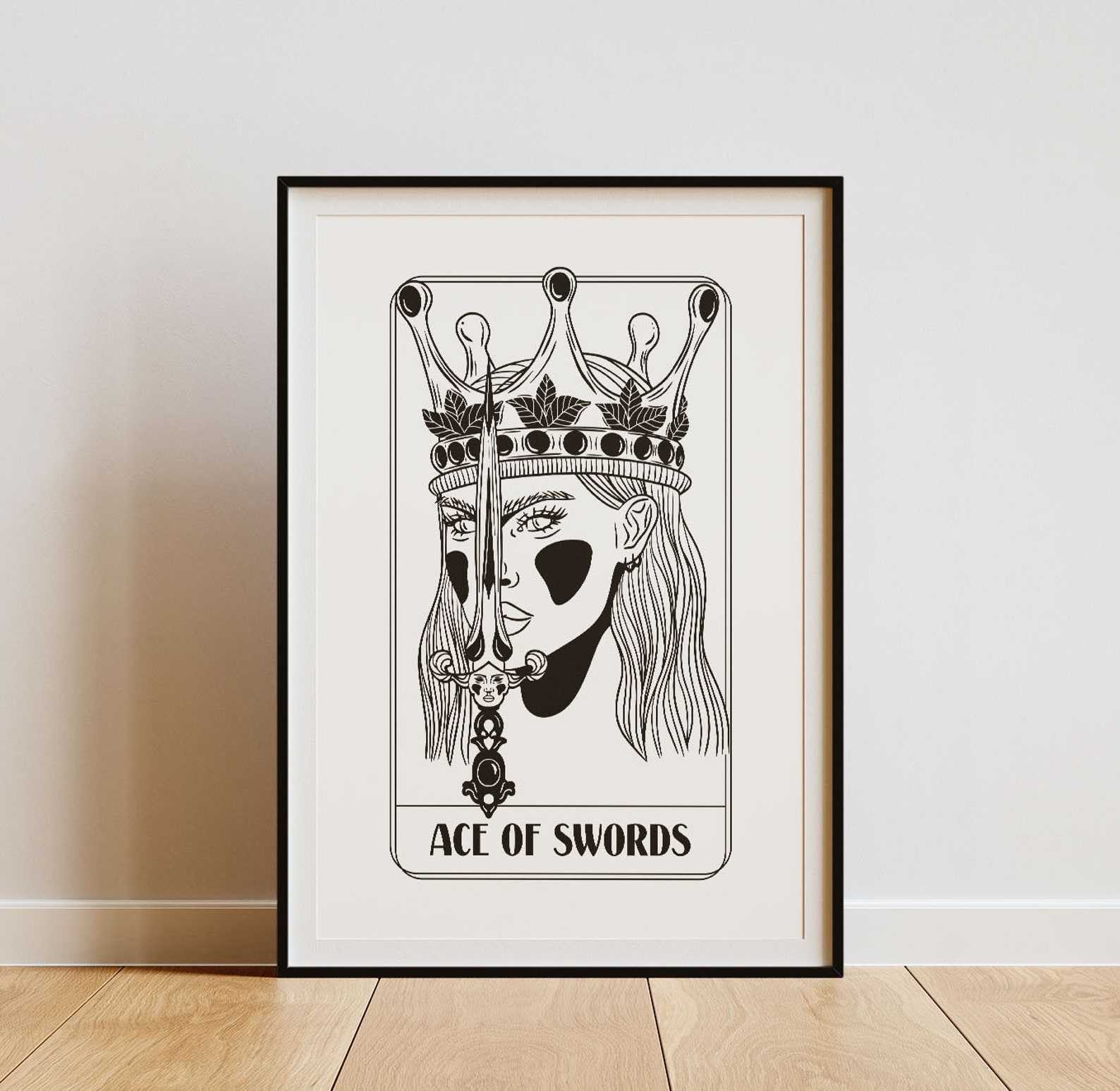 Ace of Swords, Tarot, Tarot Poster, Printable Art, Witchy Home Decor ...