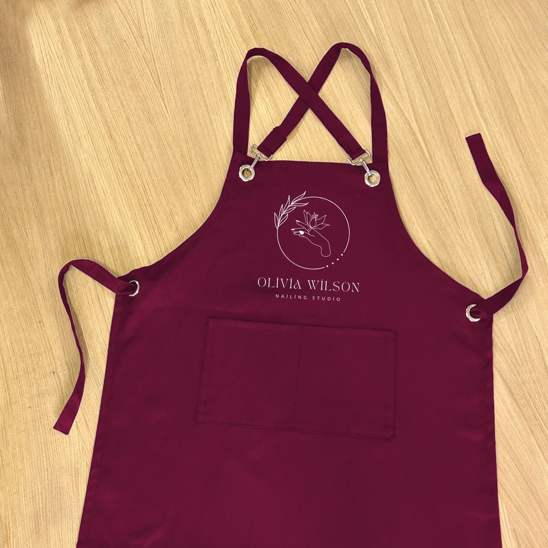 Personalized Nail Salon Apron, Hairdresser Apron, Custom Nail Tech ...