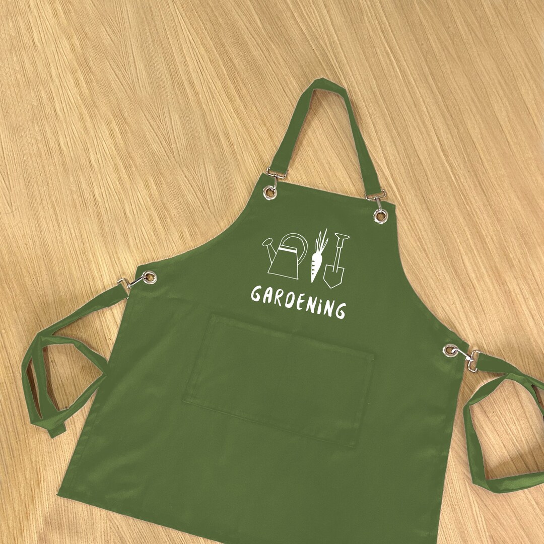 Customized Gardening Man Apron, Garden Apron With Logo, Text Printed ...