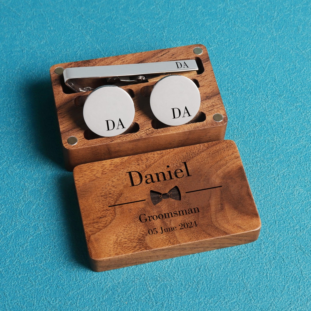 Custom Groomsmen Cufflinks Gift, Personalized Wedding Day Gifts Cuff ...