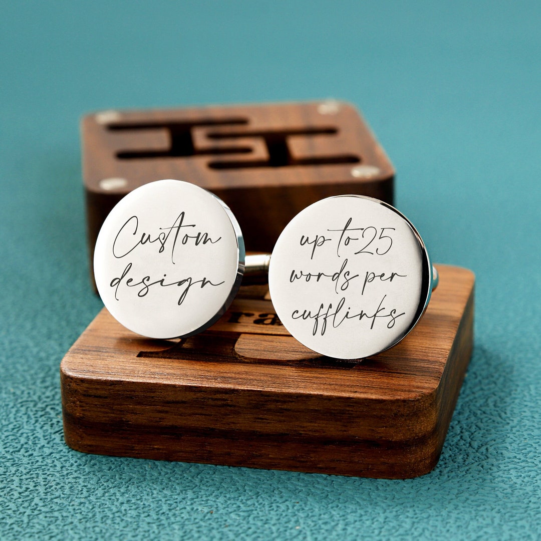 Personalized Custom Cufflinks，custom Any Content You Want, up to 25 ...