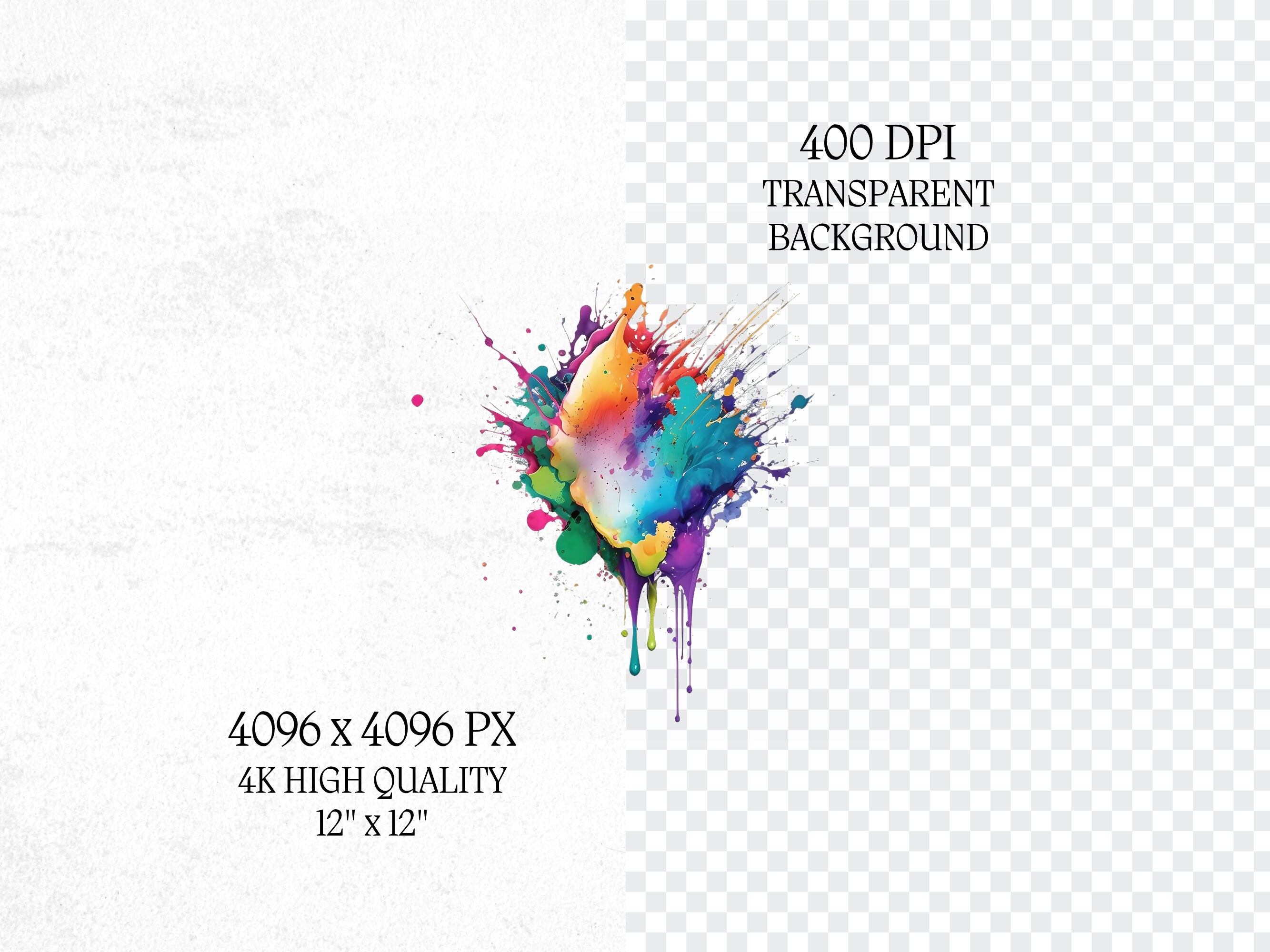 Watercolor Vibrant Splashes Clipart, PNG Transparent Background ...