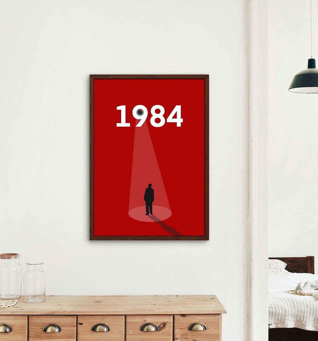 1984 George Orwell Poster | Vintage Book Poster | Book Lover Gift ...