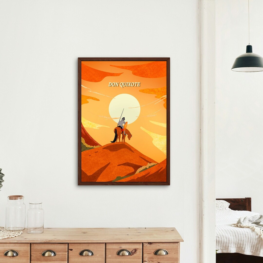 Don Quixote Poster | Miguel De Cervantes Book Cover | Classic Novel ...