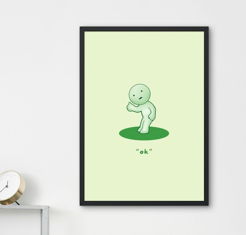 Smiski Poster | Smiski Work Series Poster | Smiski Funny Poster | Cute Japanese Green Guy Poster ...
