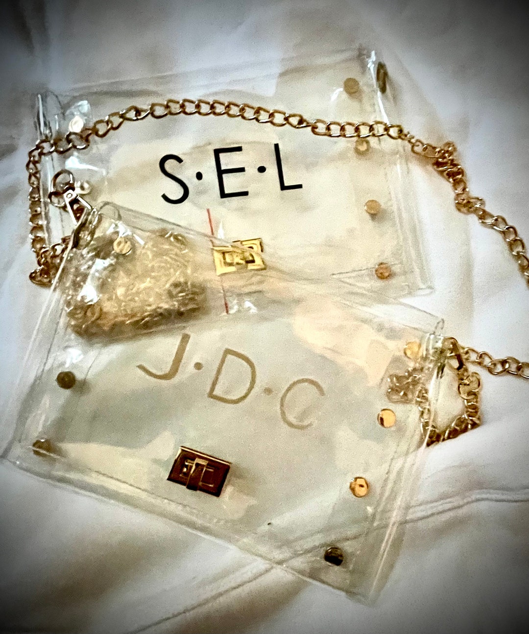 Clear Monogrammed Stadium Purse - Etsy