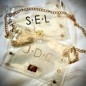Clear Monogrammed Stadium Purse - Etsy
