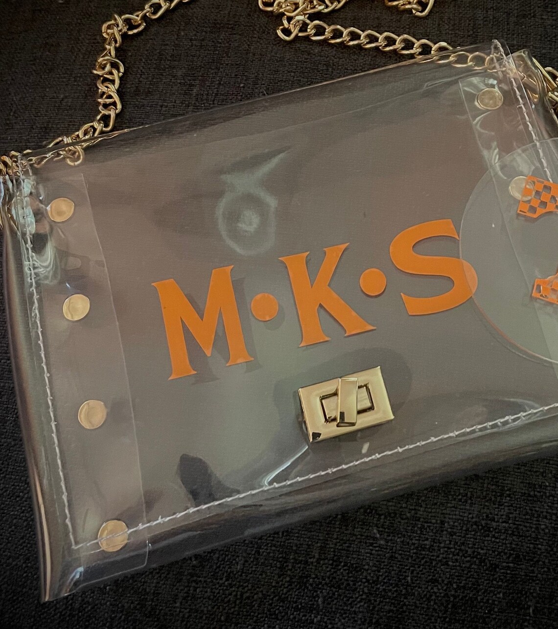 Clear Monogrammed Stadium Purse - Etsy