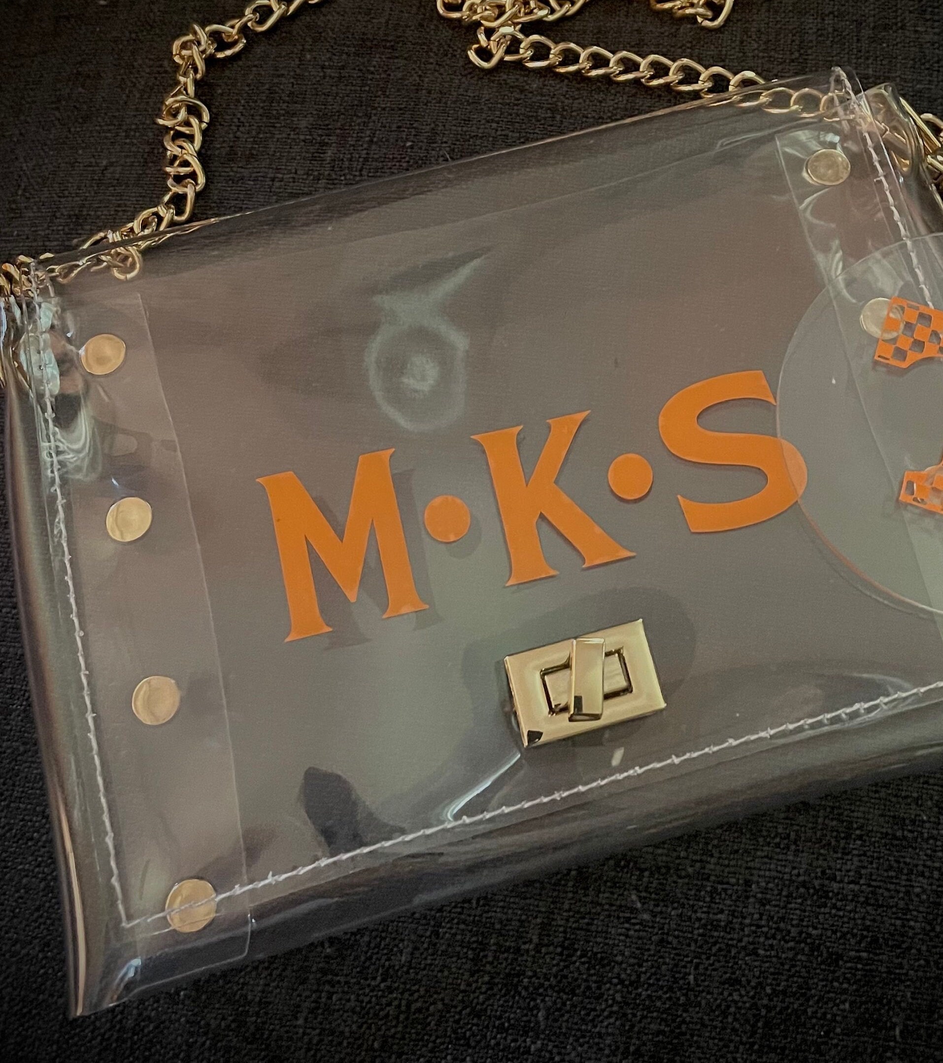 Clear Monogrammed Stadium Purse - Etsy