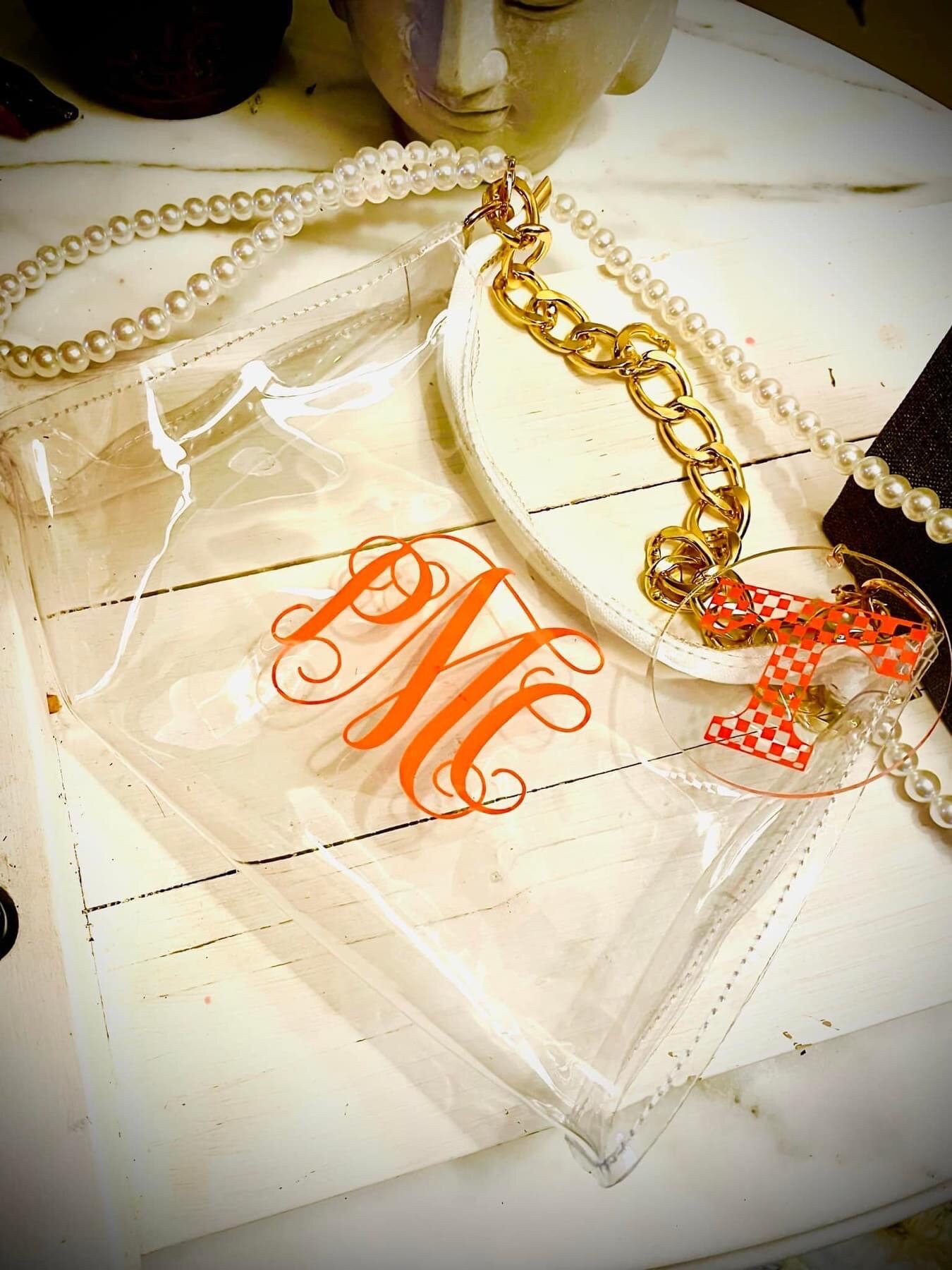 Clear Monogrammed Stadium Purse - Etsy