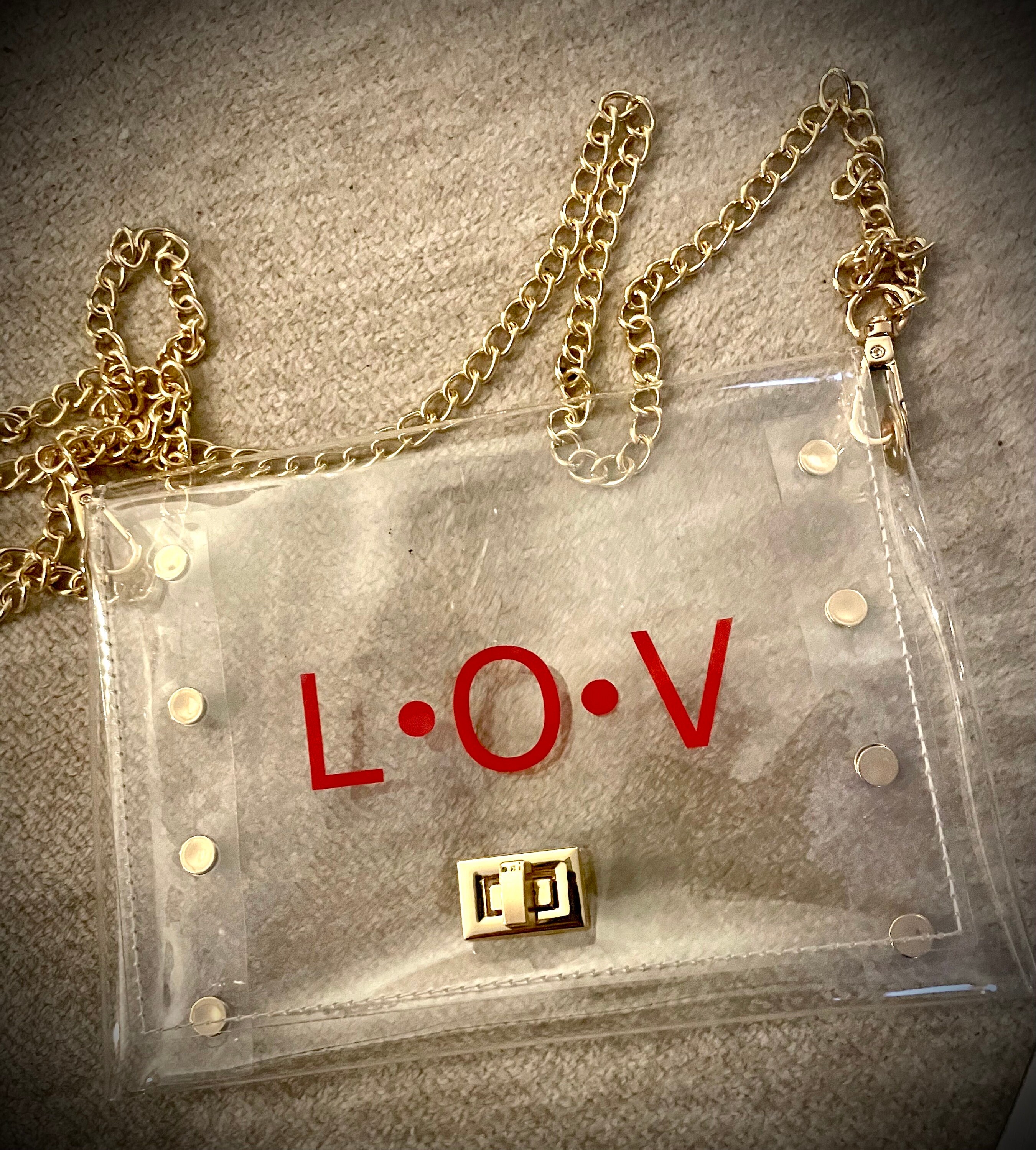Clear Monogrammed Stadium Purse - Etsy