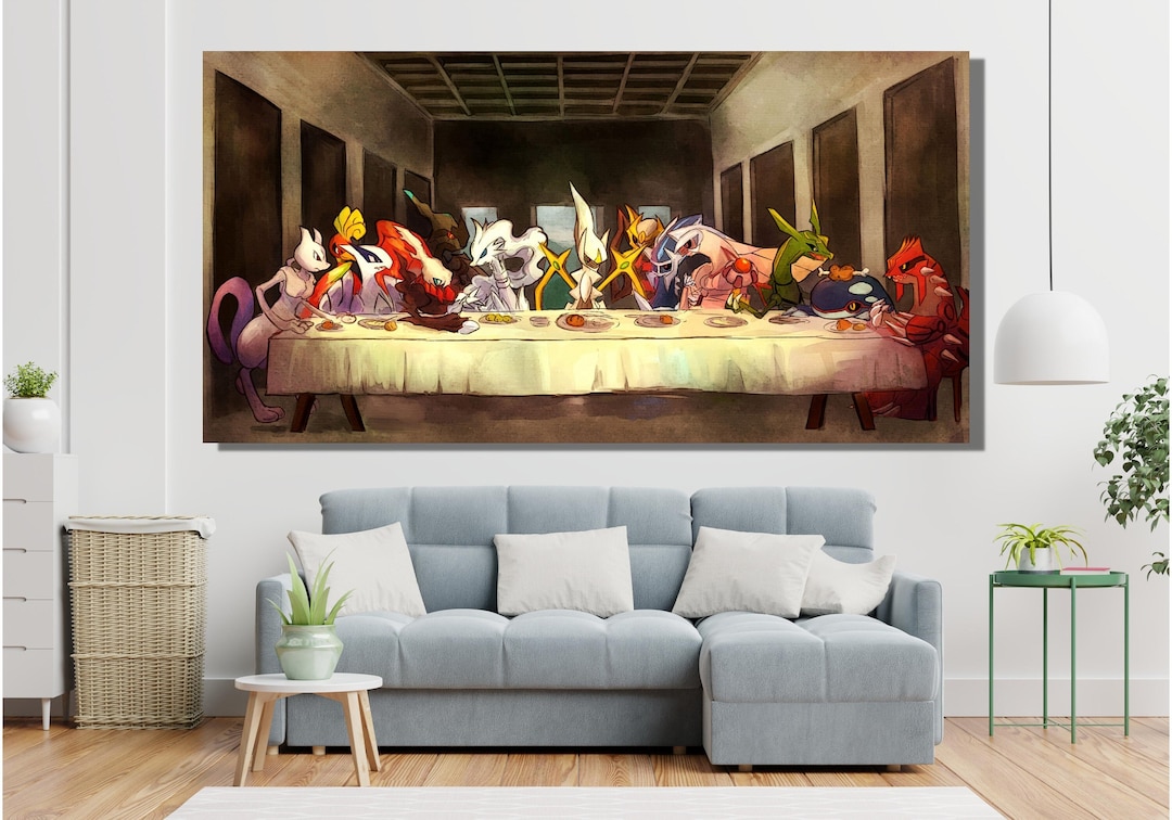 Pokemon Last Supper Wall Art Wall Decor Canvas Gallery Wraps - Etsy UK