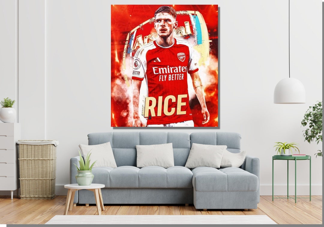Declan Rice Canvassoccer Postersports Poster Football - Etsy