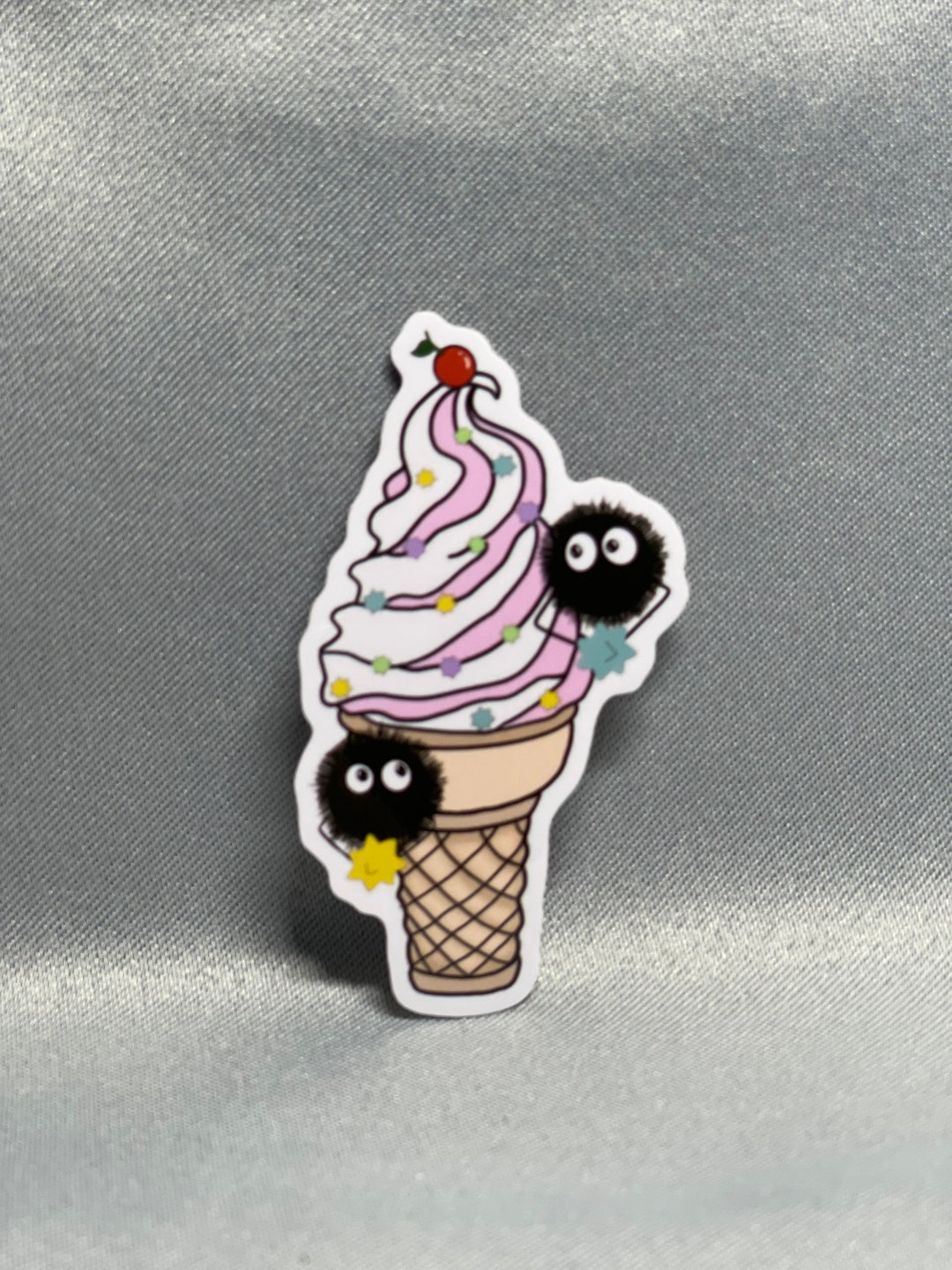 Soot Sprite Ice Cream Vinyl Sticker Anime Sticker - Etsy