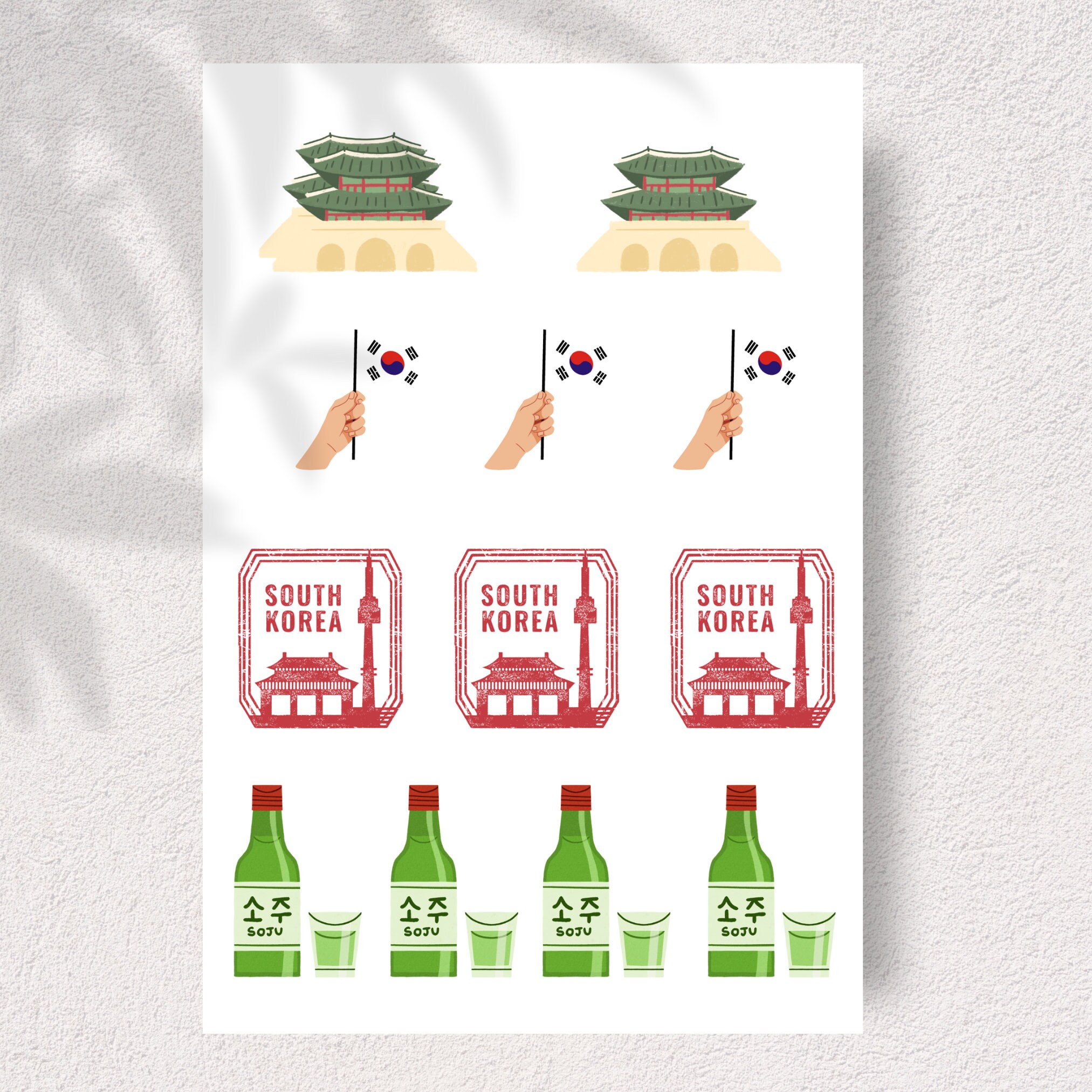 Korean Digital Stickers, Korea Digital Stickers, Korean Scrapbooking ...