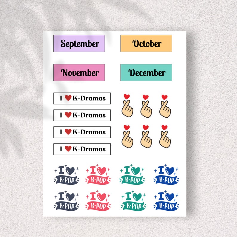 Korean Digital Stickers, Korea Digital Stickers, Korean Scrapbooking ...