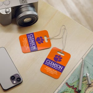 Personalized College Themed Luggage Tag, Graduation Gift, Custom Bag ...