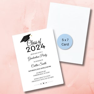 Editable Graduation Party Invitation Template, Digital Evite Graduation ...