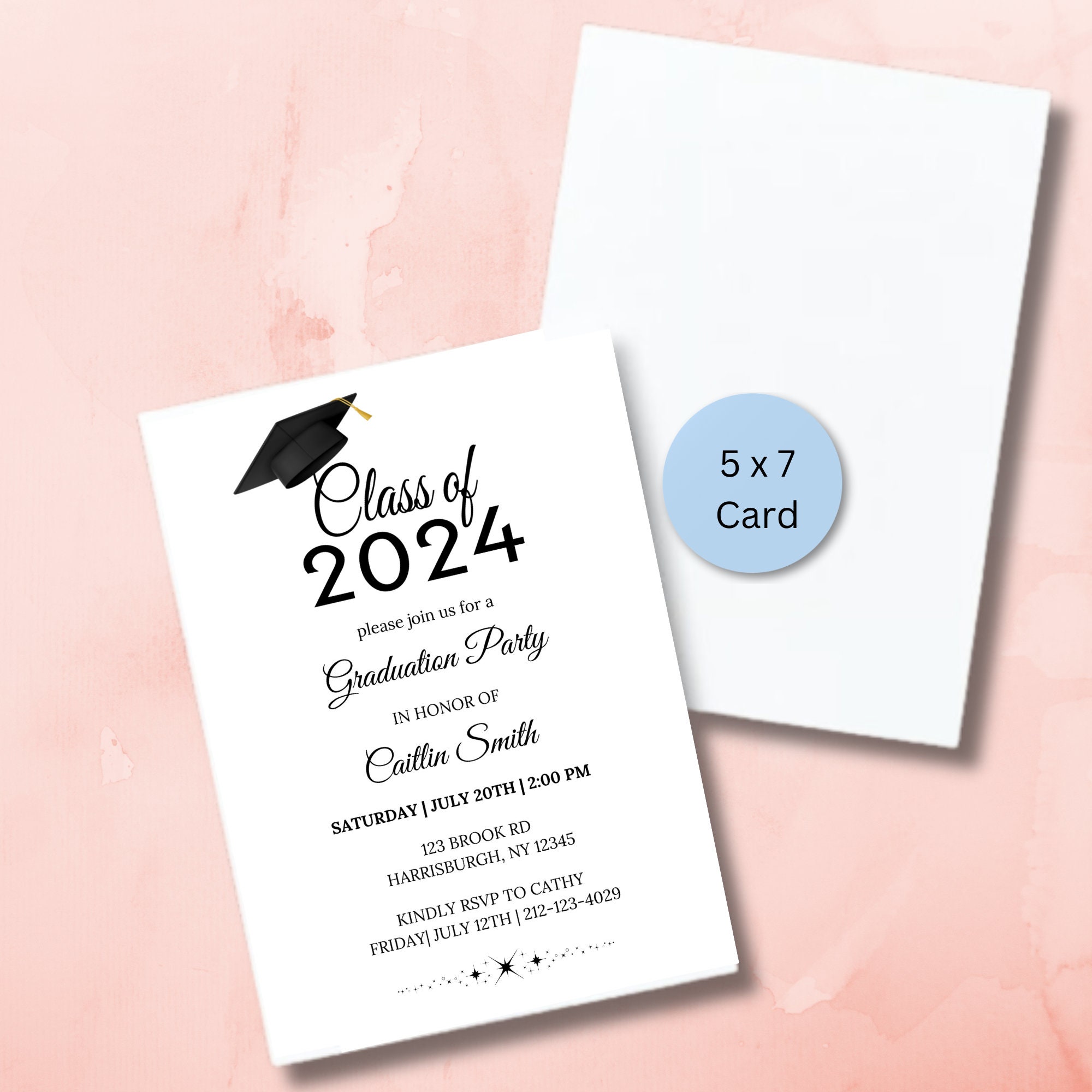 Editable Graduation Party Invitation Template, Digital Evite Graduation ...